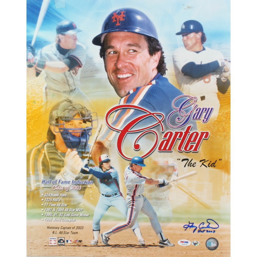 Gary Carter Signed 16x20 Photo Inscribed "HOF 2003" (PSA) | Pristine ...