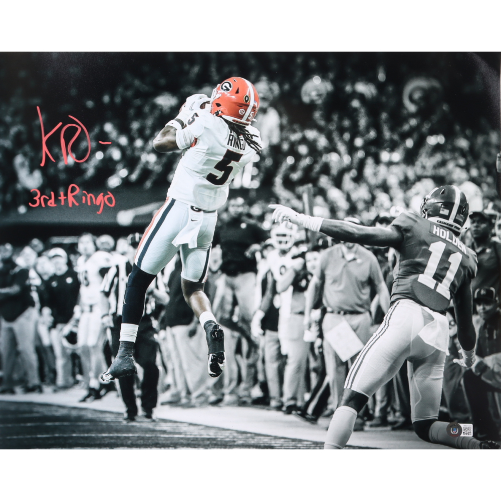 Kelee Ringo Signed Georgia Bulldogs 16x20 Photo Inscribed "3rd + Ringo ...