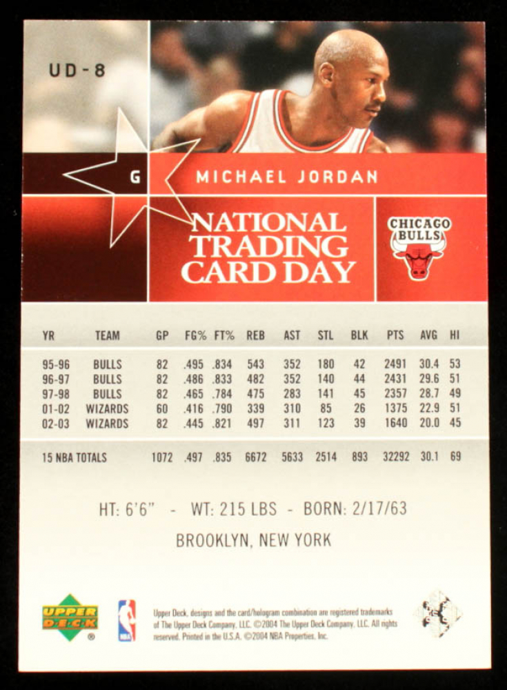 Michael Jordan 2004 National Trading Card Day #UD8 | Pristine Auction