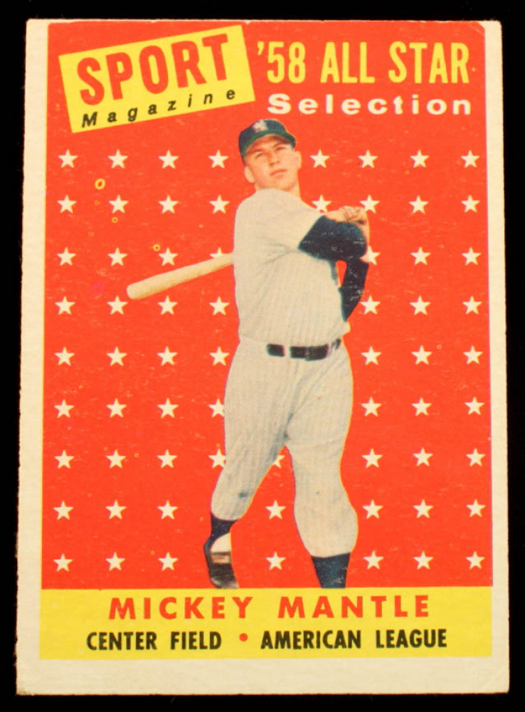 Mickey Mantle 1958 Topps #487 All-Star TP | Pristine Auction
