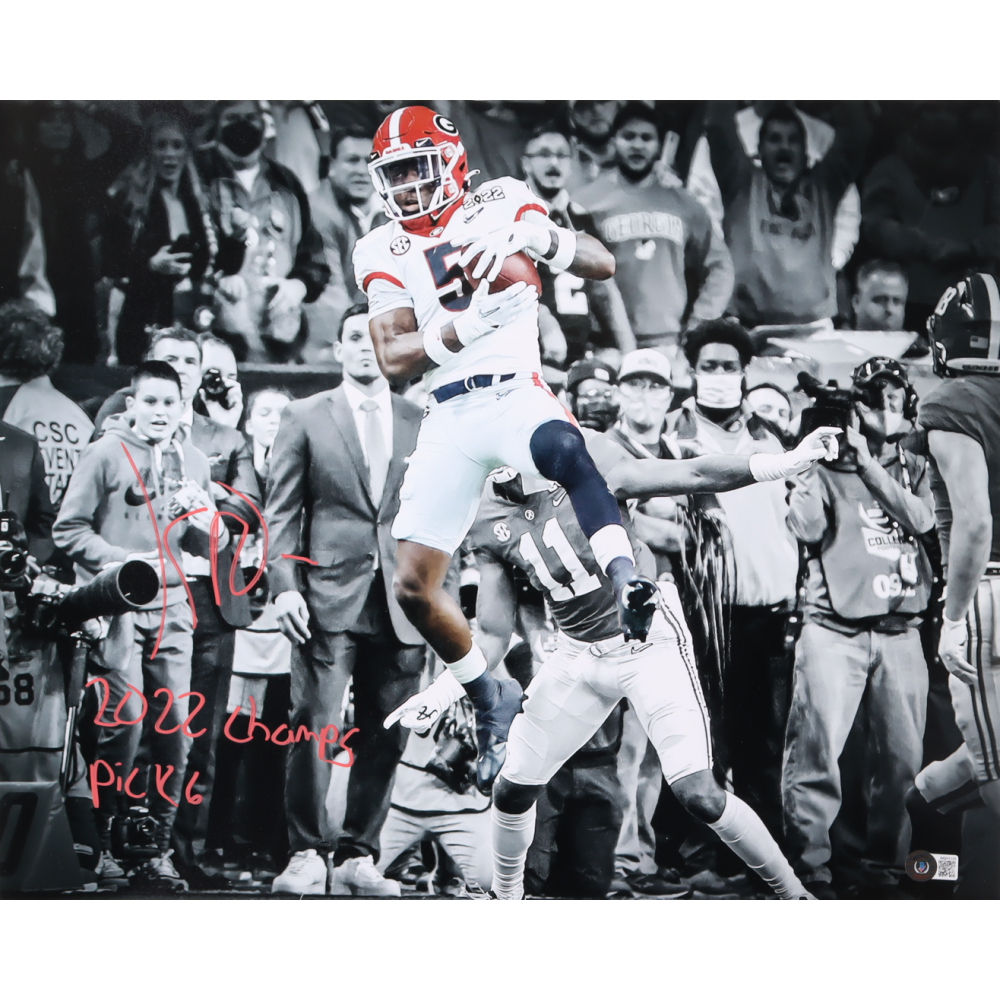 Kelee Ringo Signed Georgia Bulldogs 16x20 Photo Inscribed "2022 Champs ...