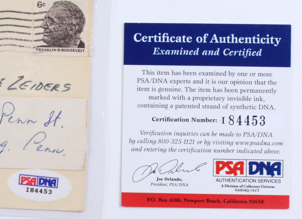 Vin Scully Signed 3x5 Post Card Inscribed "Best Wishes" (PSA ...