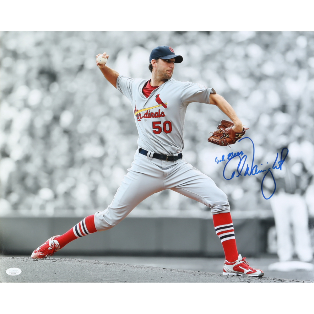 Adam Wainwright Signed Cardinals 16x20 Photo Inscribed "God Bless" (JSA ...