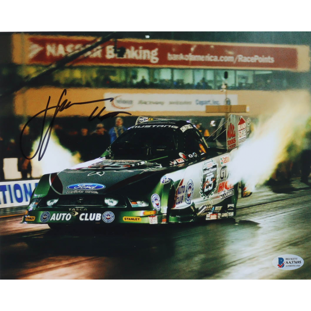John Force Signed NHRA 8x10 Photo (Beckett) | Pristine Auction