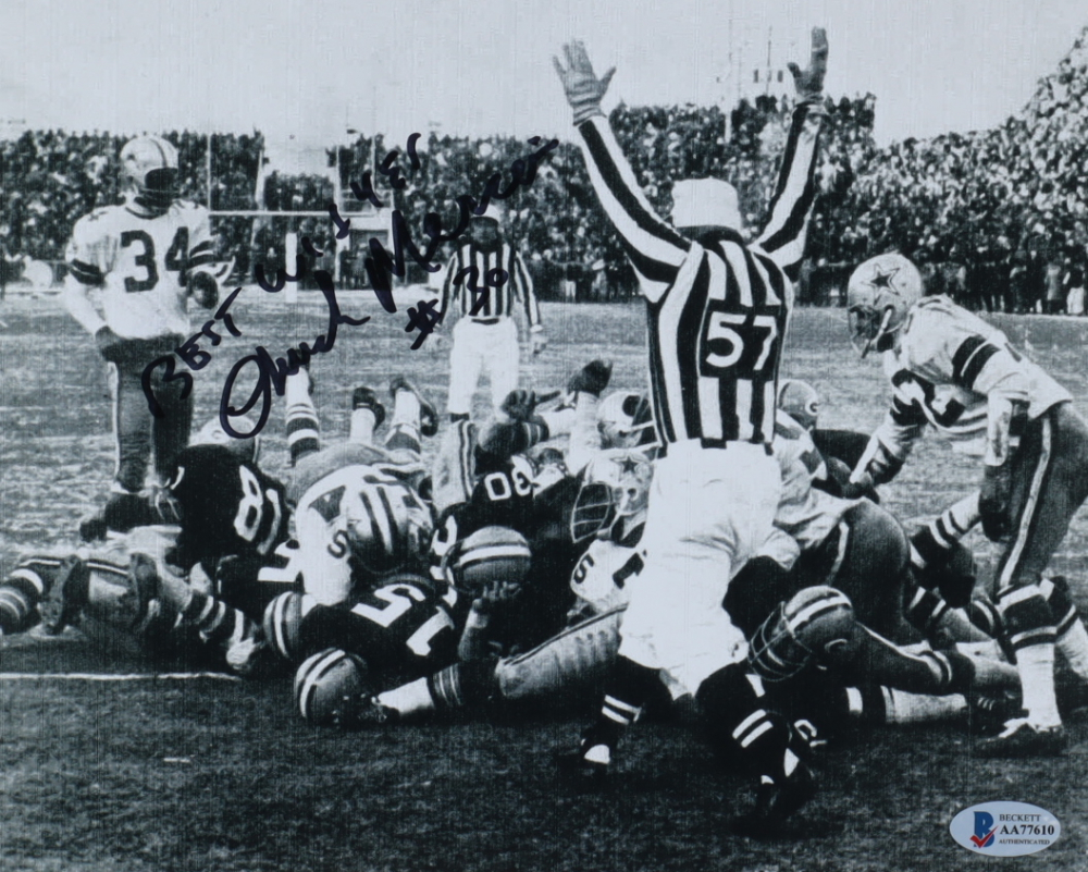 Chuck Mercein Signed Packers 8x10 Photo Inscribed "Best Wishes ...