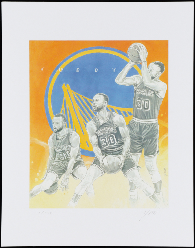 Stephen Curry - Warriors - John Yim 11x14 Signed Limited Edition Lithograph #/100 (PA ...