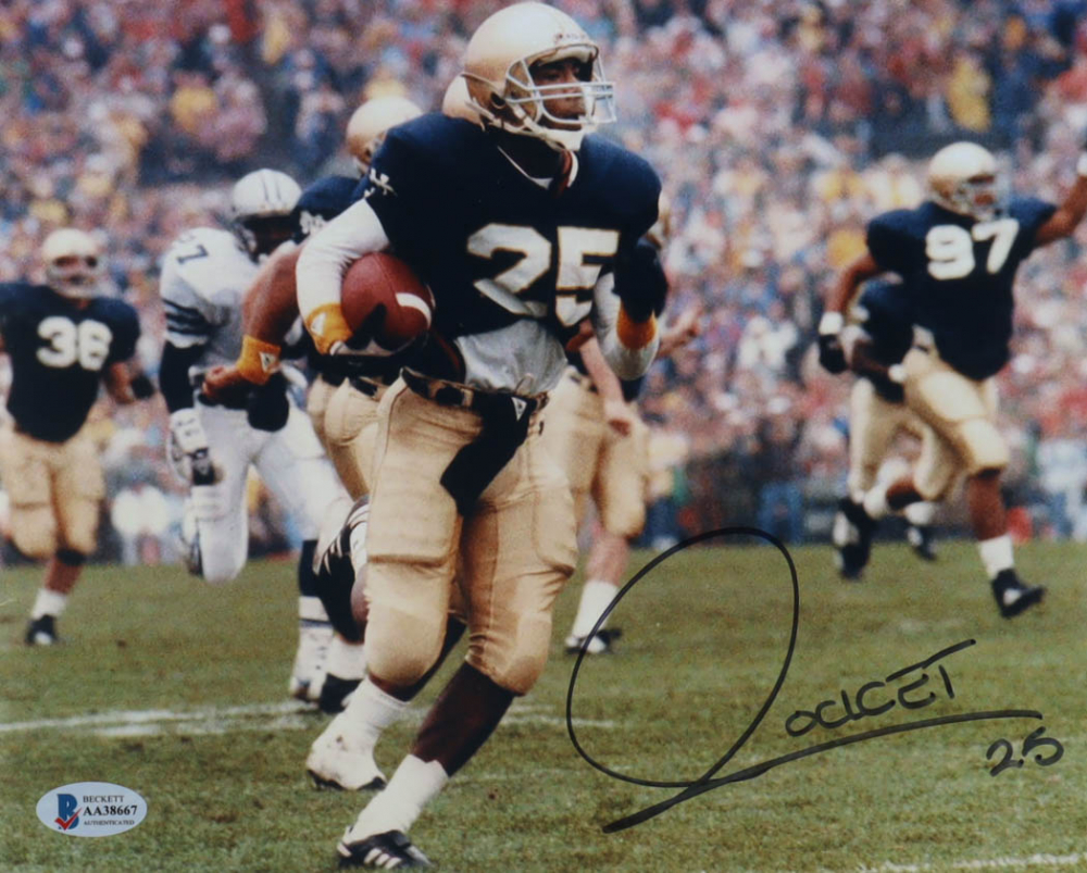 Raghib "Rocket" Ismail Signed Notre Dame Fighting Irish 8x10 Photo ...