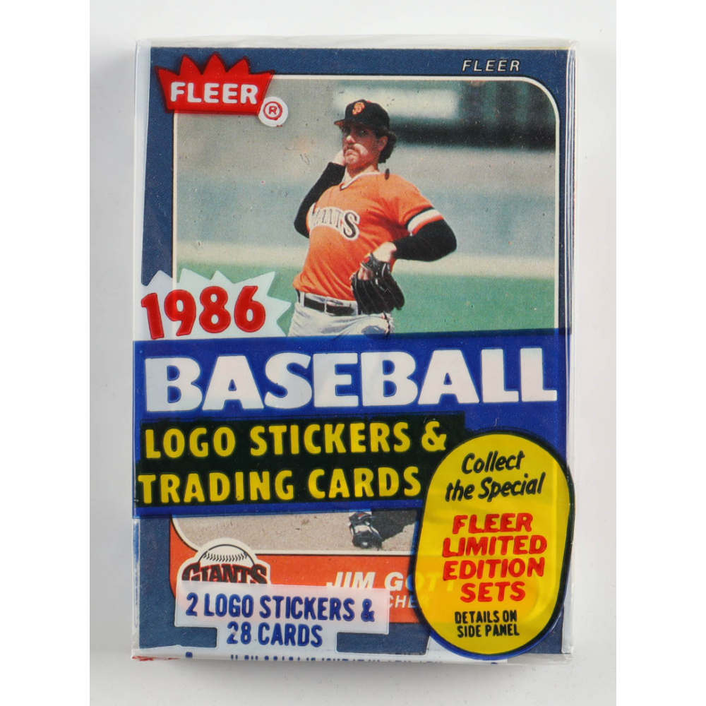 1986 Fleer Baseball Cello Pack With (28) Cards | Pristine Auction