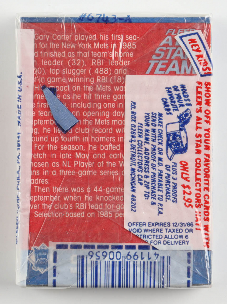 1986 Fleer Baseball Cello Pack with (28) Cards | Pristine Auction