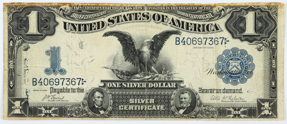 1899 $1 One Dollar "Black Eagle" U.S. Silver Certificate Large Size ...