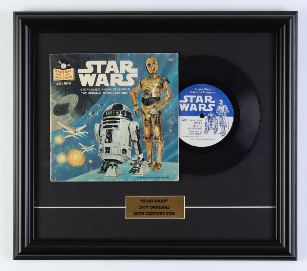 1977 "Star Wars" Original Movie Soundtrack 14x16 Custom Framed Vinyl ...