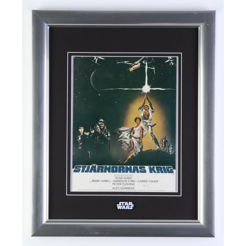 "Star Wars" Sweden 13x16 Custom Framed Promo Movie Poster with Official ...
