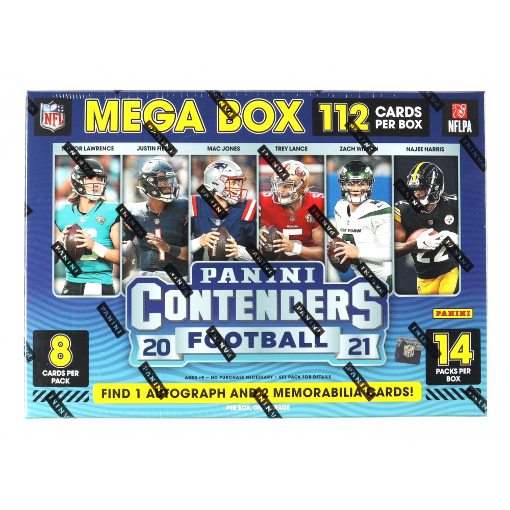 2021 Panini Contenders Football Mega Box with (14) Packs | Pristine Auction