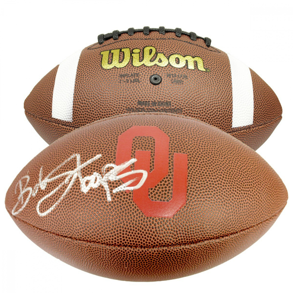Bob Stoops Signed Oklahoma Sooners Logo Football (Sports Collectibles ...