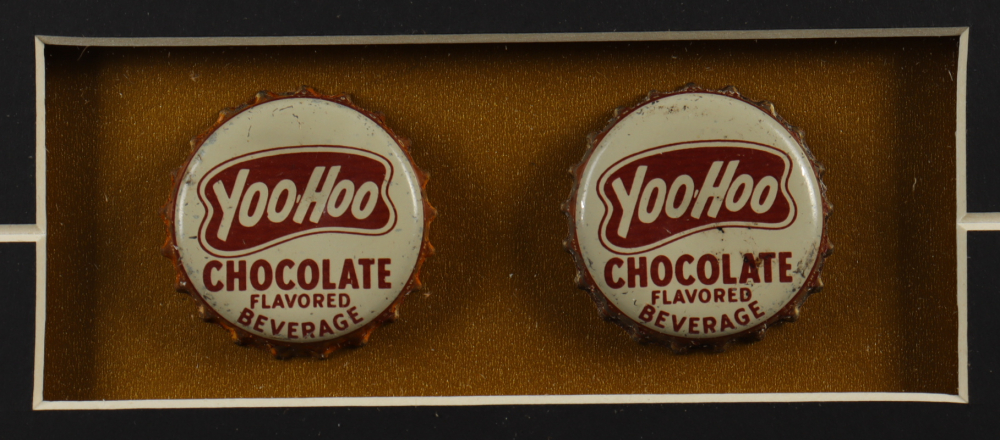 Yoo-Hoo 15x23 Yankees Custom Framed Ad Display with (2) Vintage Bottle ...