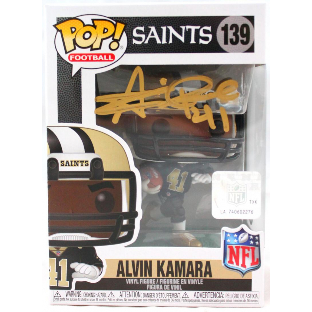 Alvin Kamara Signed Saints #139 Funko Pop! Vinyl Figure (Beckett ...