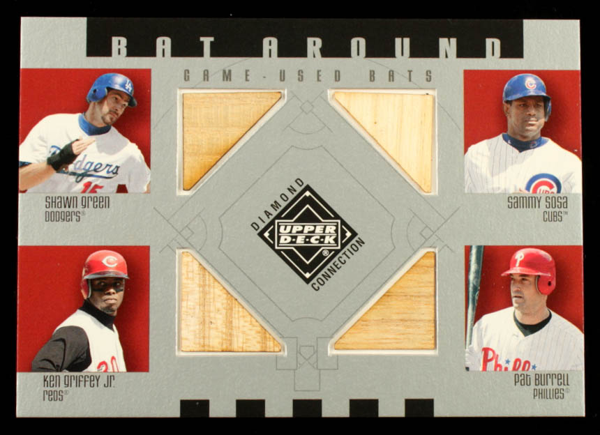 2002 Upper Deck Diamond Connection Bat Around Quads #GSGB Shawn Green ...