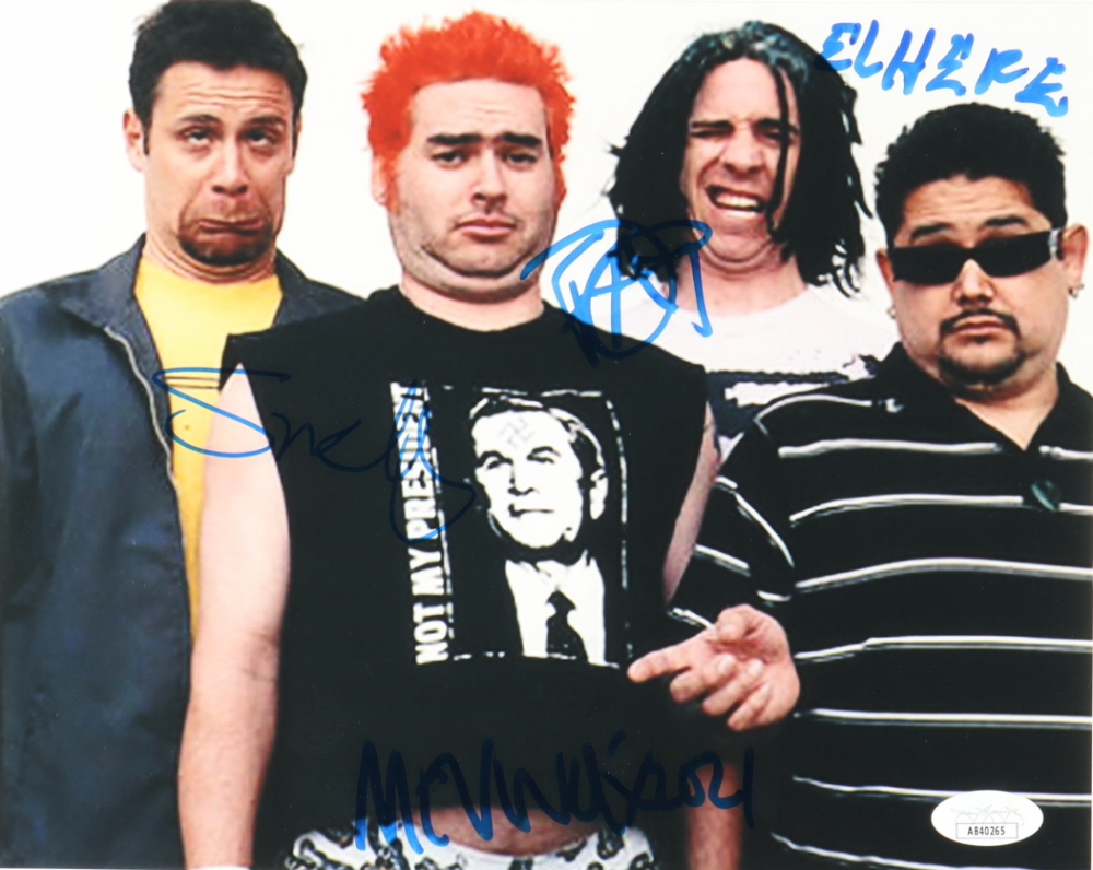 NOFX 8x10 Photo Band-Signed by (4) with El Hefe, Fat Mike, Smelly ...