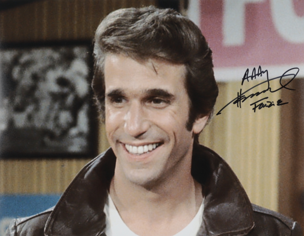Henry Winkler Signed "Happy Days" 11x14 Photo Inscribed "Aaay" & "Fonzie" (AutographCOA ...