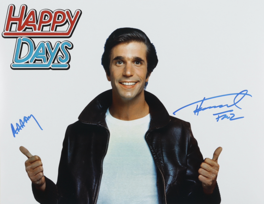 Henry Winkler Signed "Happy Days" 11x14 Photo Inscribed "Aaaay" & "Fonz" (AutographCOA ...