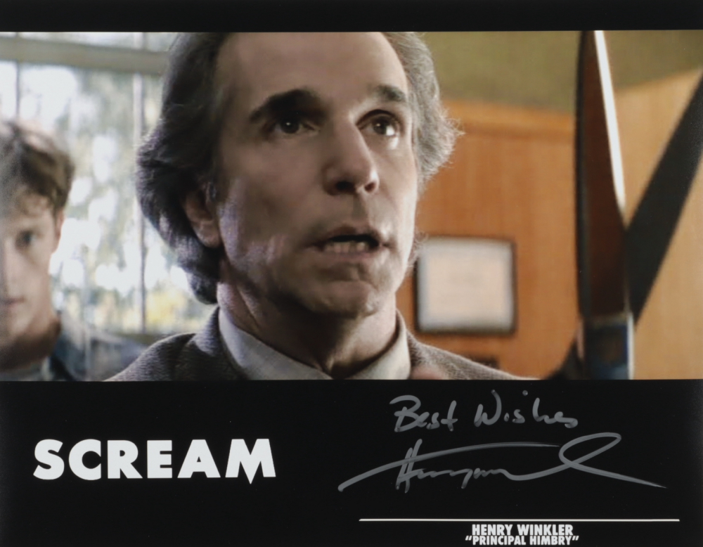 Henry Winkler Signed "Scream" 11x14 Photo Inscribed "Best Wishes ...