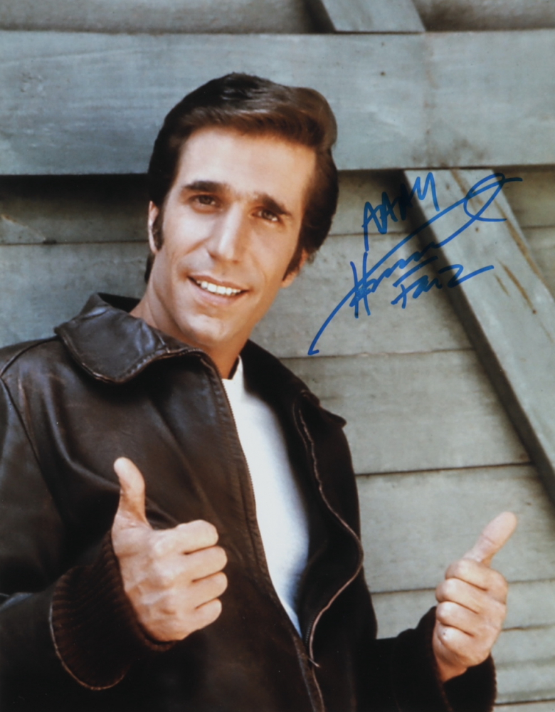 Henry Winkler Signed "Happy Days" 11x14 Photo Inscribed "Aaaay" & "Fonz" (AutographCOA ...