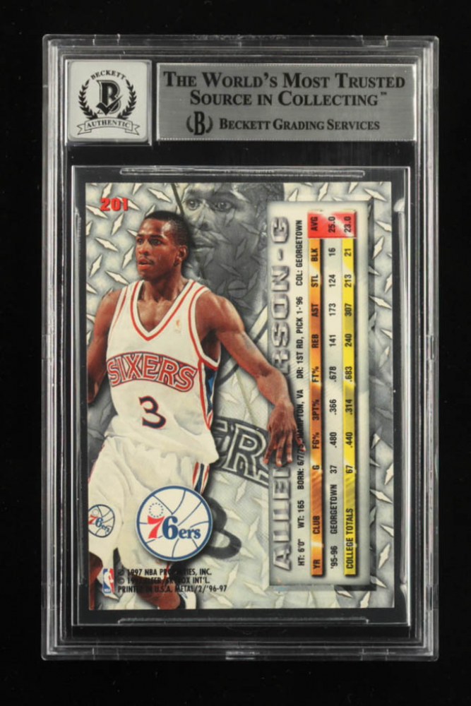 Allen Iverson Signed 1996-97 Metal #201 RC (BGS) | Pristine Auction
