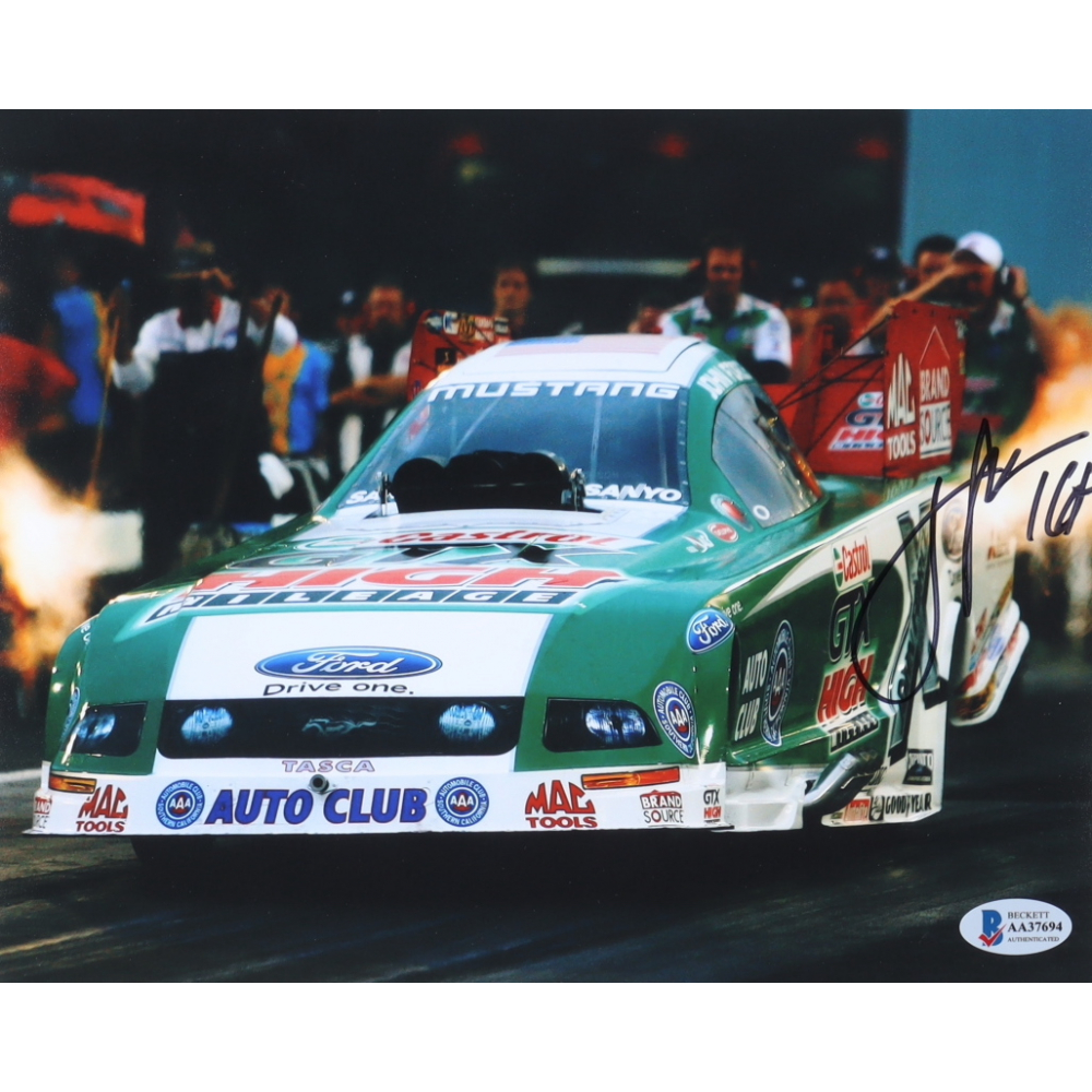 John Force Signed NHRA 8x10 Photo (Beckett) | Pristine Auction