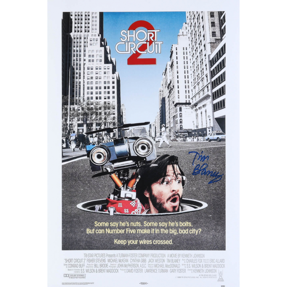 Tim Blaney Signed "Short Circuit 2" 11x17 Movie Poster (AutographCOA ...