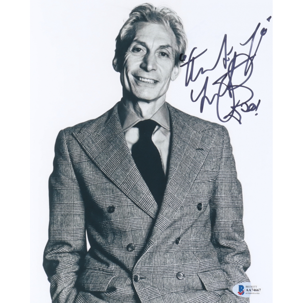 Charlie Watts Signed 8x10 Photo "Thank You" (Beckett) | Pristine Auction