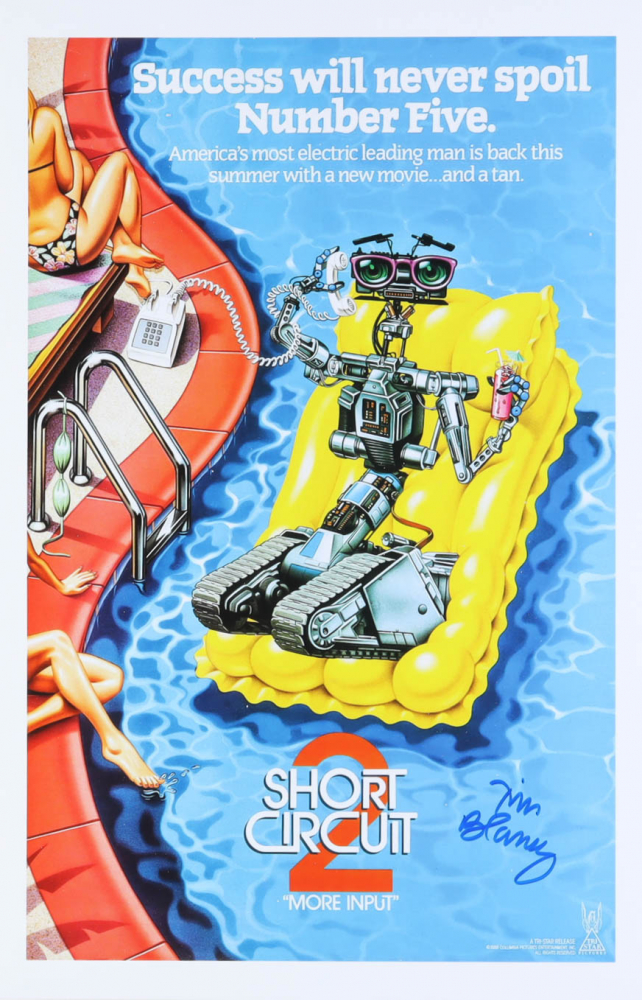 Tim Blaney Signed "Short Circuit 2" 11x17 Movie Poster (AutographCOA ...