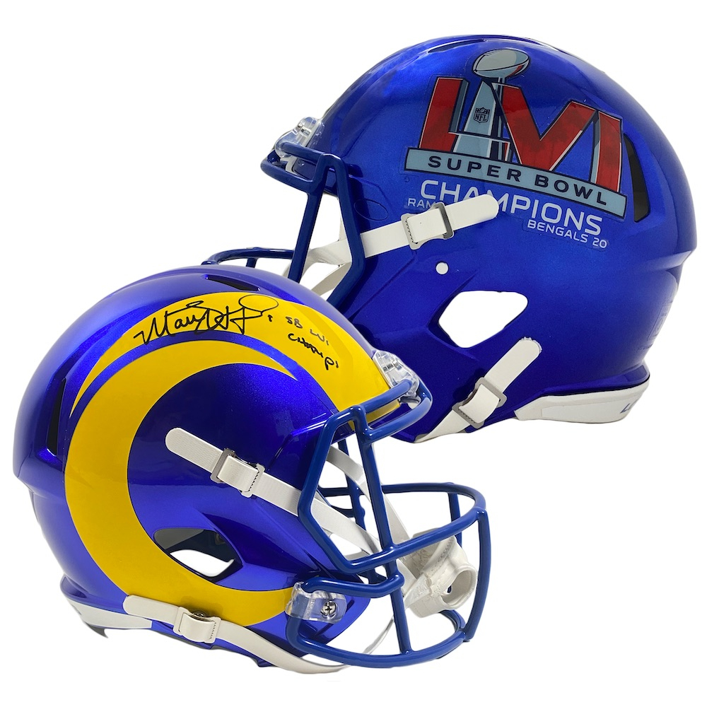 Matthew Stafford Signed Rams Full-Size Super Bowl LVI Champions Logo ...