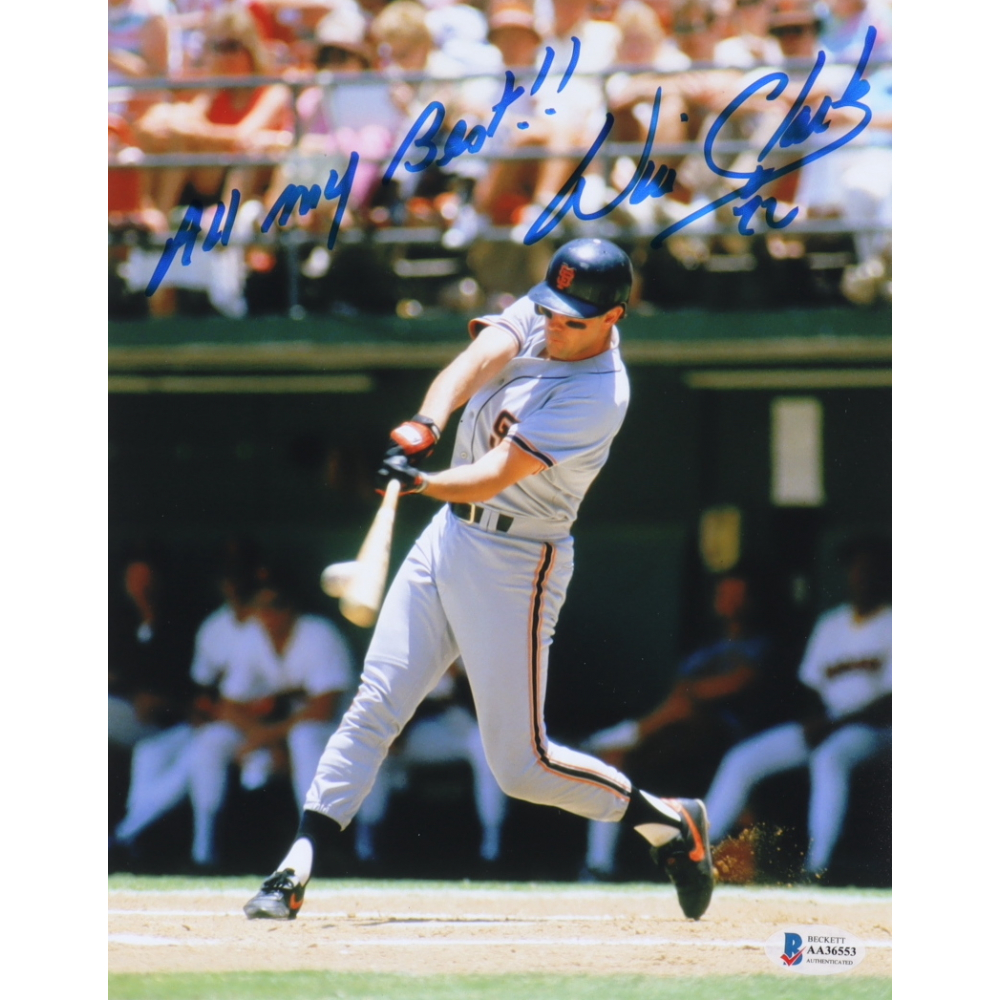 Will Clark Signed 8x10 Photo Inscribed "All My Best!" (Beckett ...