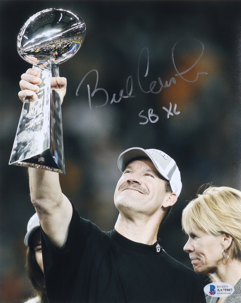 Bill Cowher Signed Steelers 8x10 Photo Inscribed "SB XL" (Beckett ...