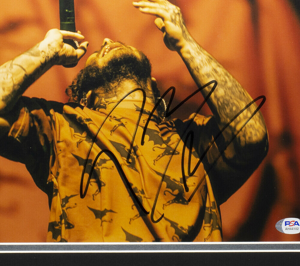 Post Malone Signed 16x20 Custom Framed Photo Display (PSA) | Pristine ...