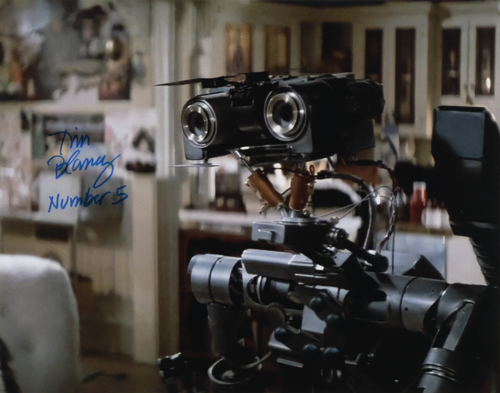 Tim Blaney Signed "Short Circuit" 11x14 Photo Inscribed "Number 5 ...