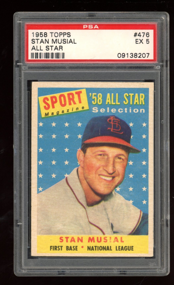 Stan Musial 1958 Topps AS TP #476 (PSA 5) | Pristine Auction
