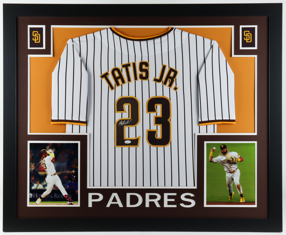 Fernando Tatis Jr. Signed 35x43 Custom Framed Jersey Display (JSA) | Pristine Auction