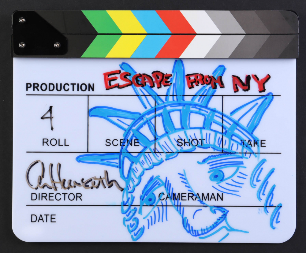 Alan Howarth Signed "Escape From New York" Clapperboard Inscribed "4 ...