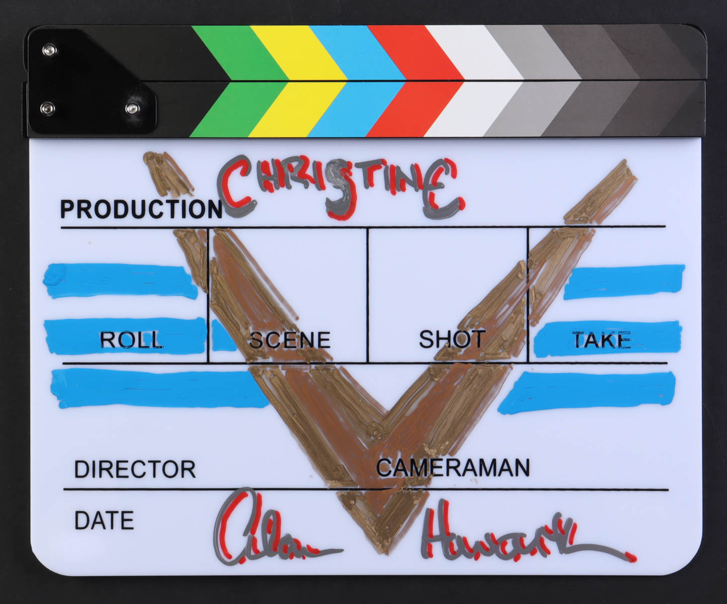 Alan Howarth Signed "Christine" Clapperboard Inscribed "Christine" with ...