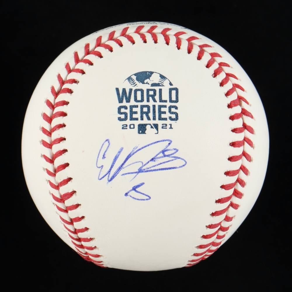 Eddie Rosario Signed 2021 World Series Logo Baseball (JSA) | Pristine ...