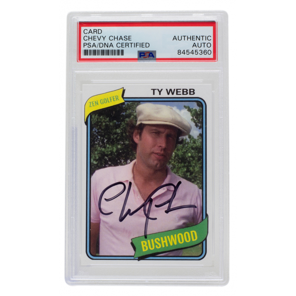 Chevy Chase Signed "Caddyshack" Custom Trading Card (PSA) | Pristine ...