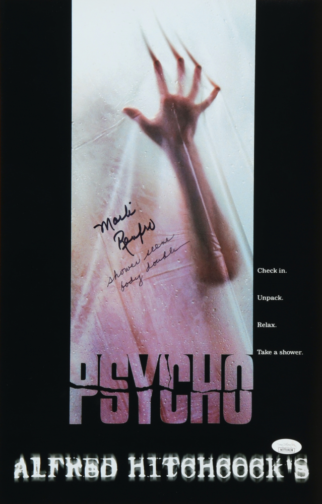 Marli Renfro Signed "Psycho" 11x17 Photo Inscribed "Shower Scene Body ...