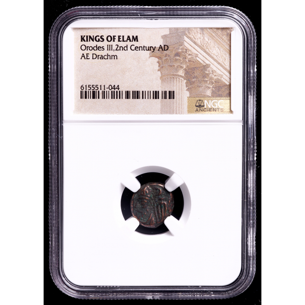 Orodes III Kings of Elam 2nd Century A.D. AE Drachm Ancient Coin (NGC ...