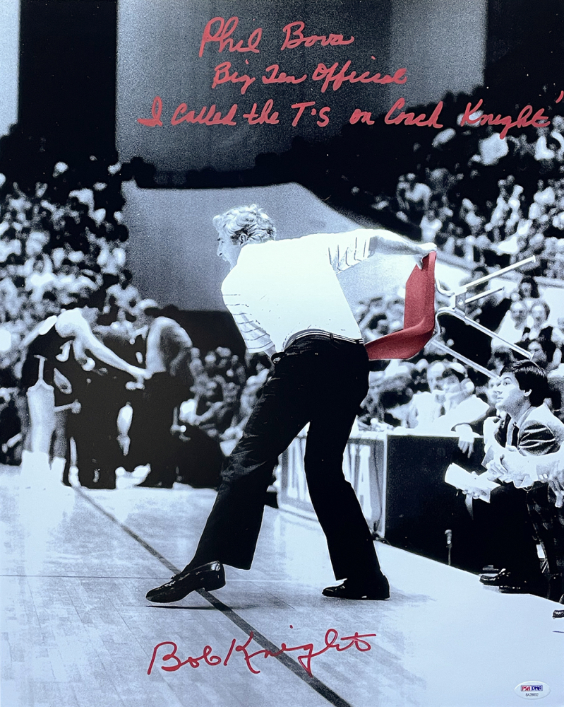 Bobby Knight & Phil Bova Signed Indiana Hoosiers 16x20 Photo with ...