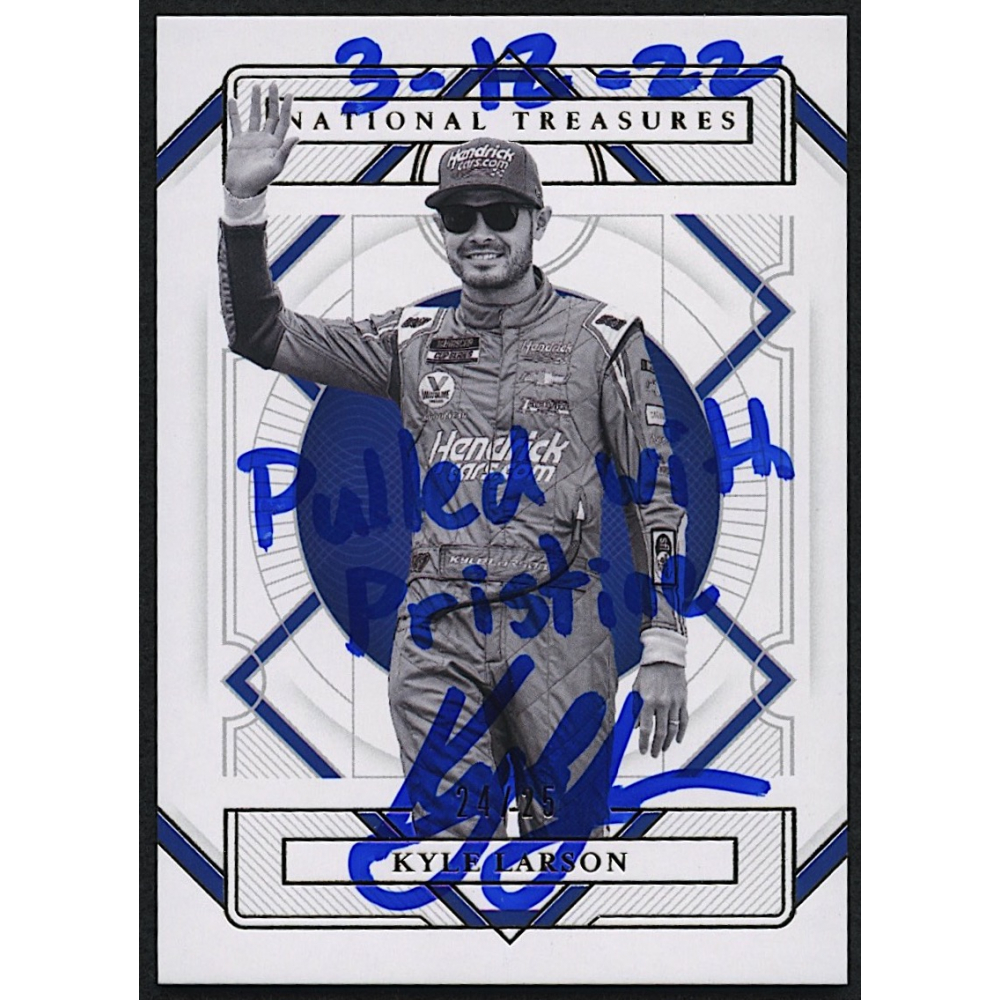 Kyle Larson 2021 Panini National Treasures #80 - Pulled by Larson ...