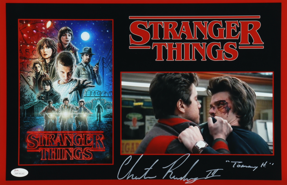 Chester Rushing III Signed "Stranger Things" 11x17 Photo Inscribed ...
