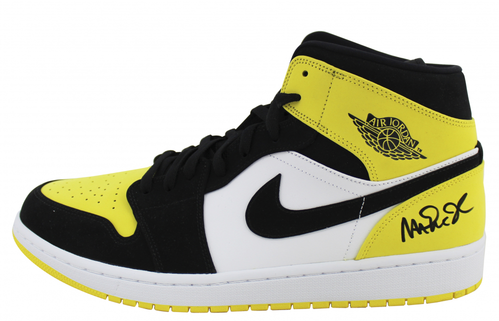 Pair of (2) Magic Johnson Signed 2019 Nike Air Jordan 1 Basketball ...