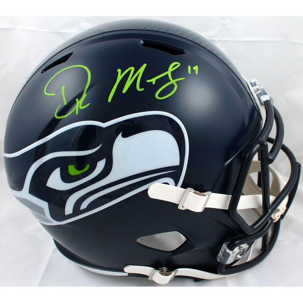 DK Metcalf Signed Seahawks Full-Size Speed Helmet (Beckett) | Pristine ...
