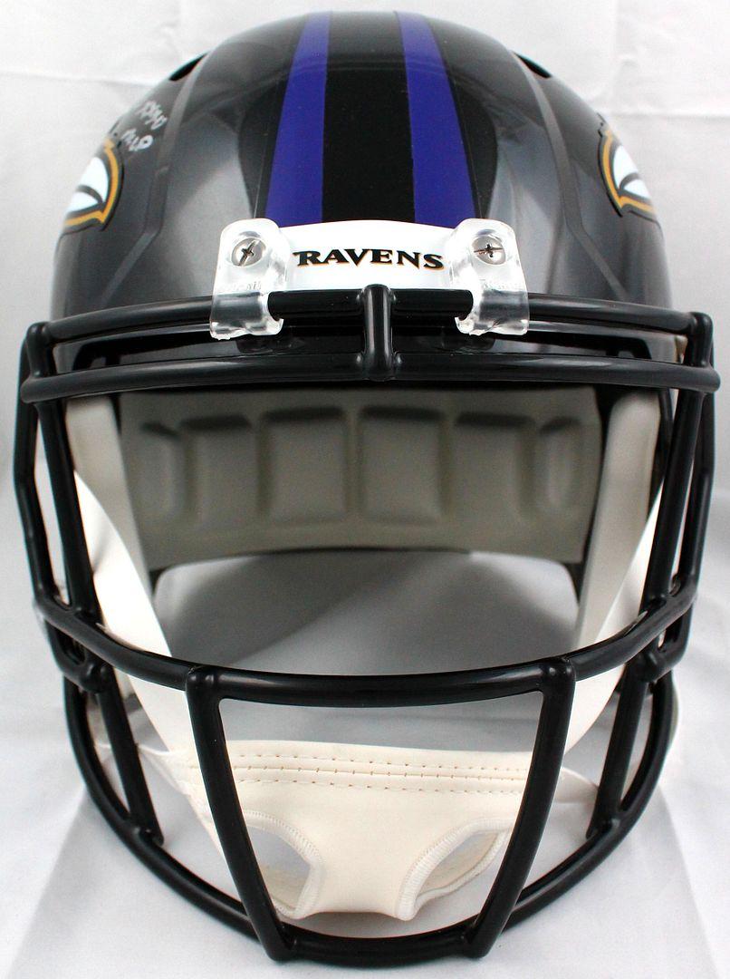 Ray Lewis Signed Ravens Full-Size Speed Helmet Inscribed "SB XXXV MVP ...